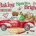 Baking Spirits Bright Christmas Cookie Red Truck Digital - Etsy
