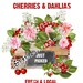 Farmhouse Fruit, Digital, Cherries, Dahlias, Wreath Accent Decor Sign ...