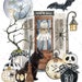 Spooky Halloween Black Cat Front Door Digital Art Print, Halloween ...