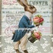 French Vintage Easter Rabbit Large Image Instant Digital Download ...