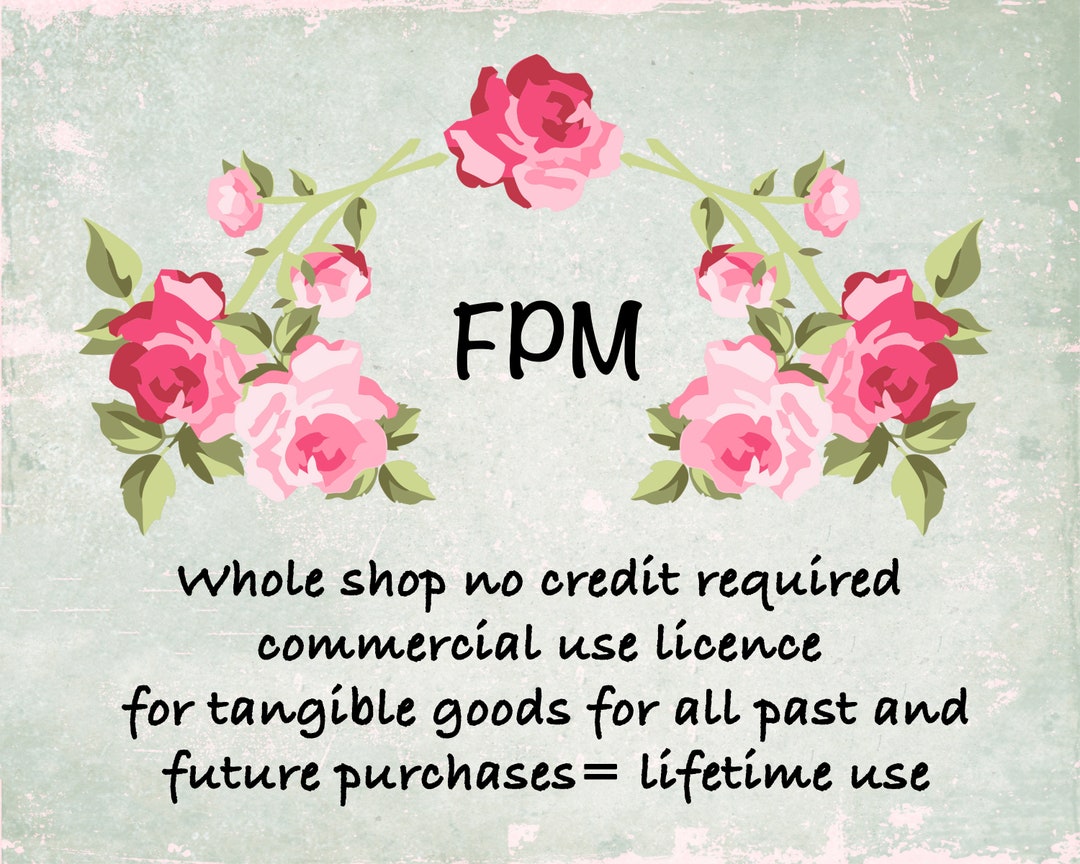 Lifetime Whole Shop Commercial Use License for Tangible Goods Sold on Etsy