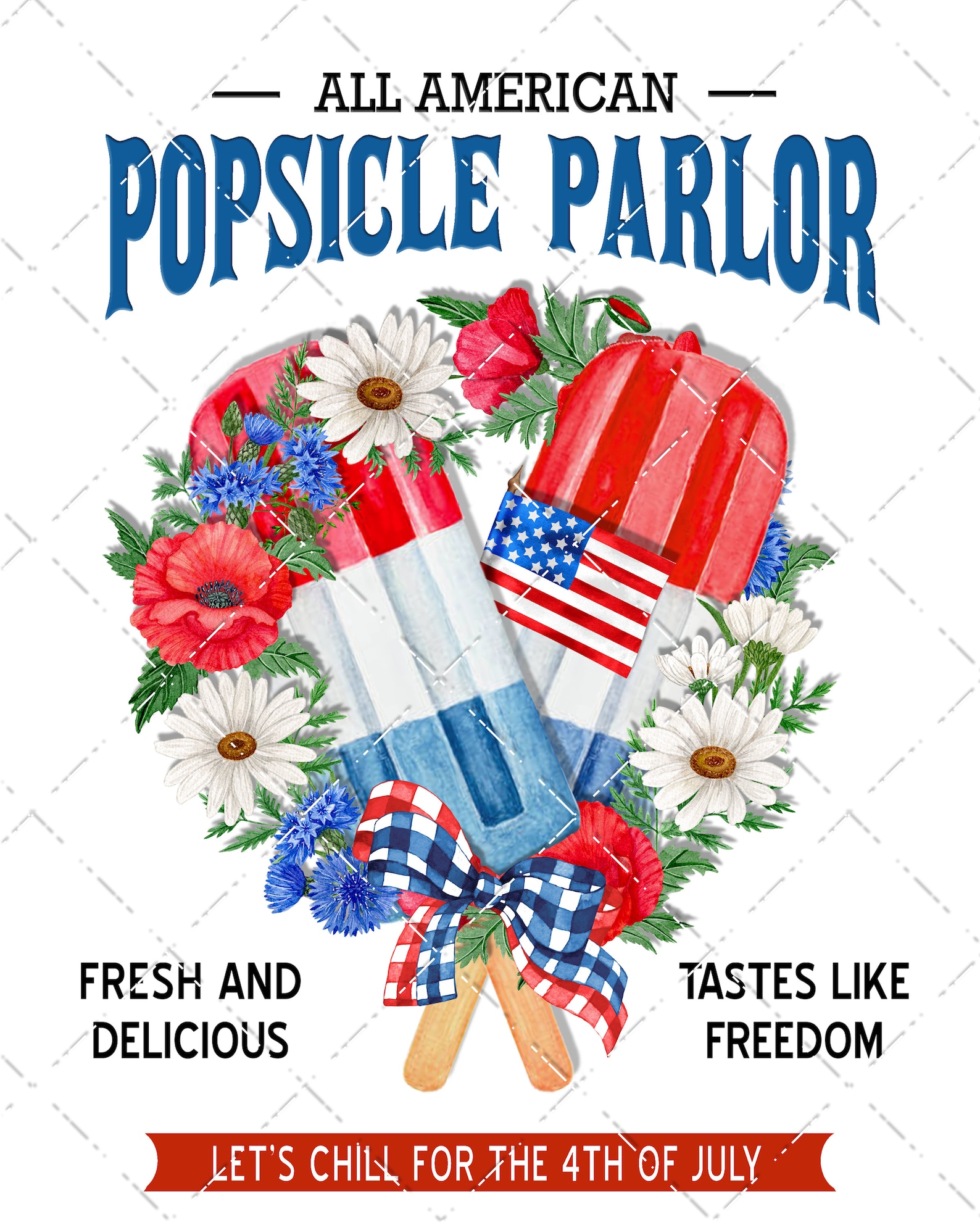 4th of July Patriotic Popsicle Shop Farmhouse DIY Sign Red - Etsy