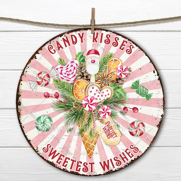 Round Christmas Sign - Etsy