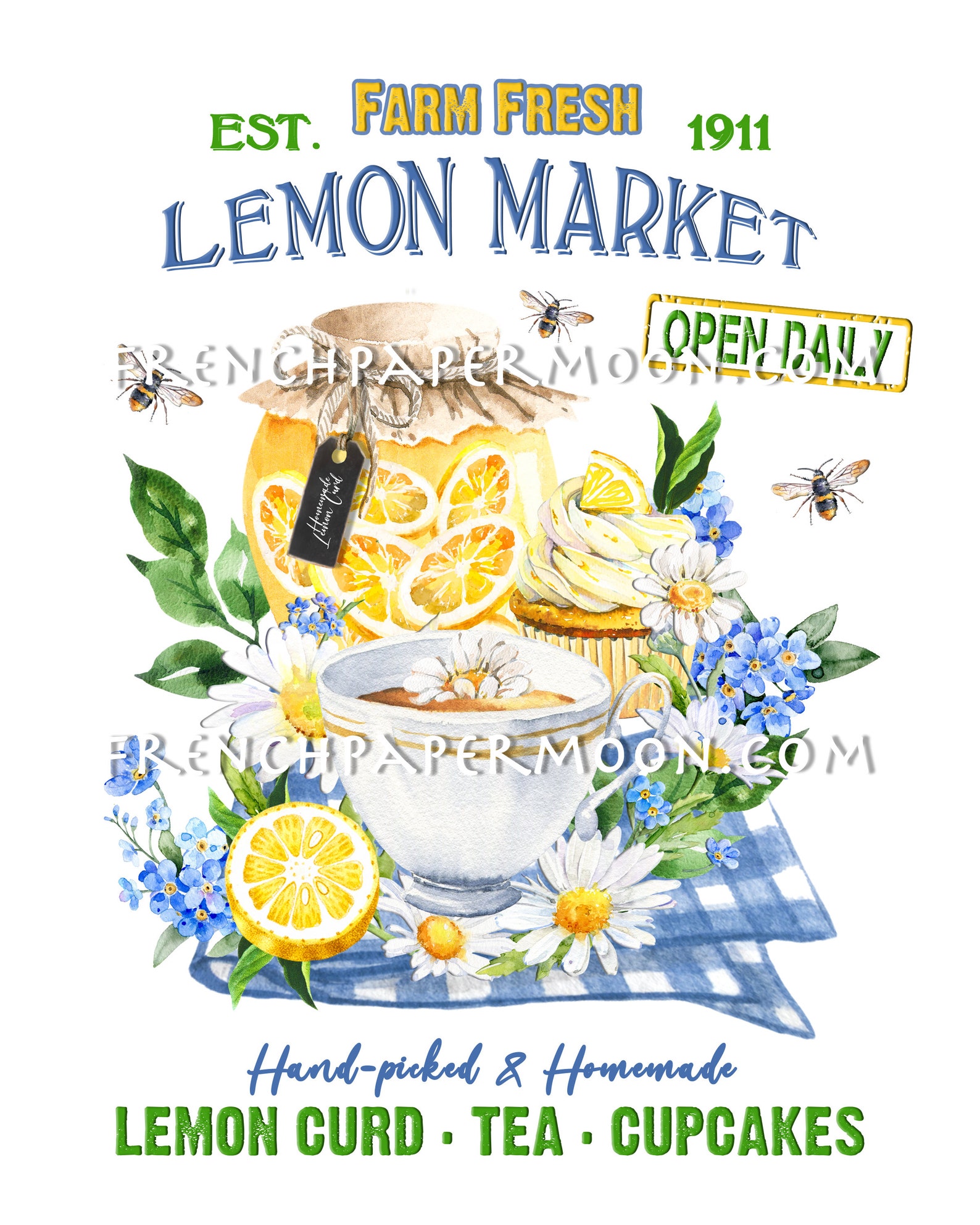 Farmhouse Lemons Farm Fresh Farmers Market Lemon Tea Lemon - Etsy