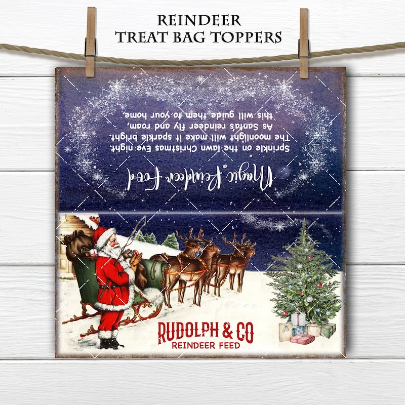 Reindeer Food Label - Etsy