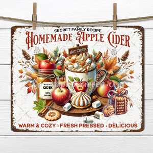 Homemade Old Fashioned Apple Cider Cozy Autumn Fall Kitchen Decor ...