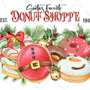 Christmas Donut Shop Santa's Favorite Christmas Confectionary DIY ...