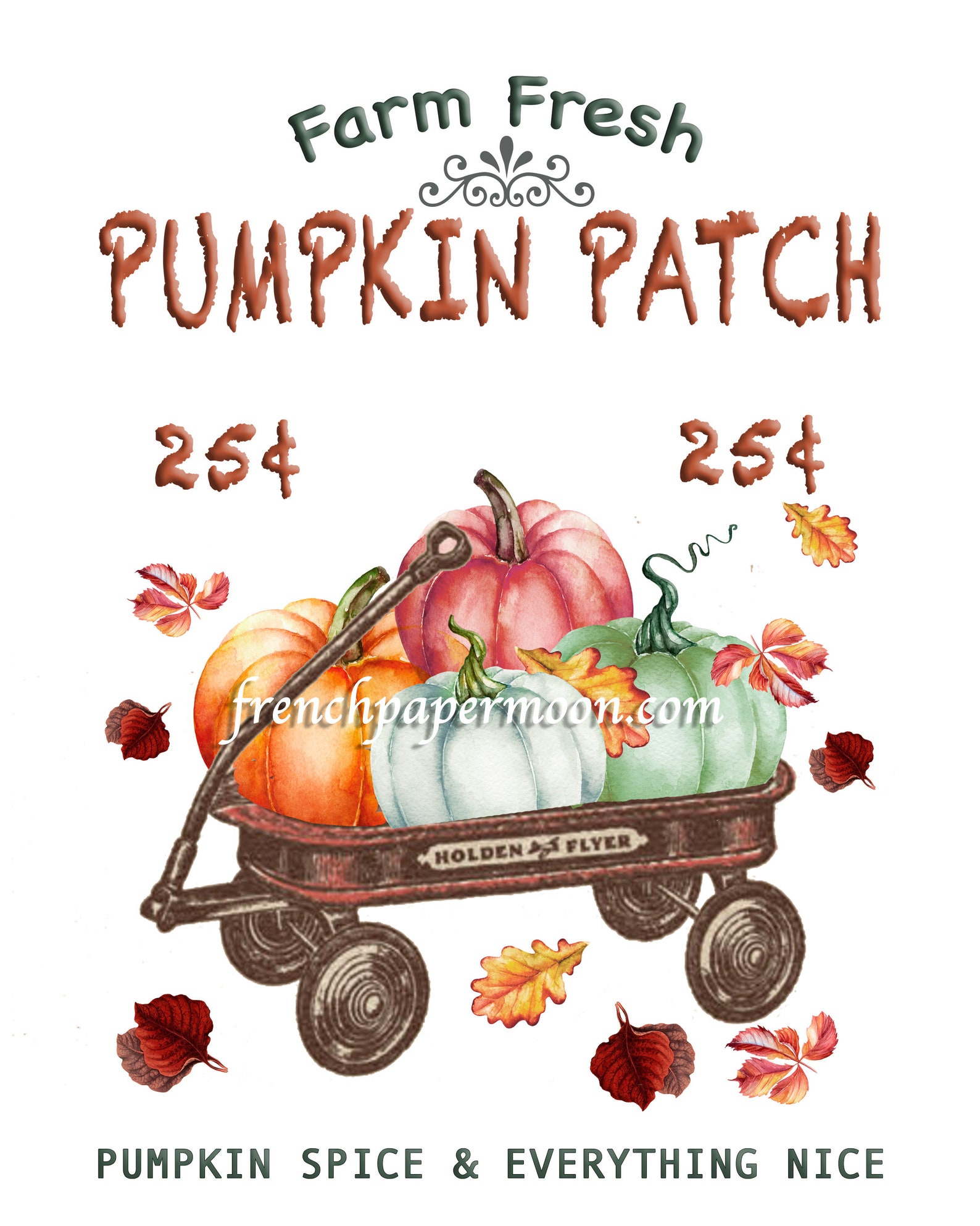 Pumpkin Wagon Printable Pumpkin Patch Digital Fall Pillow - Etsy