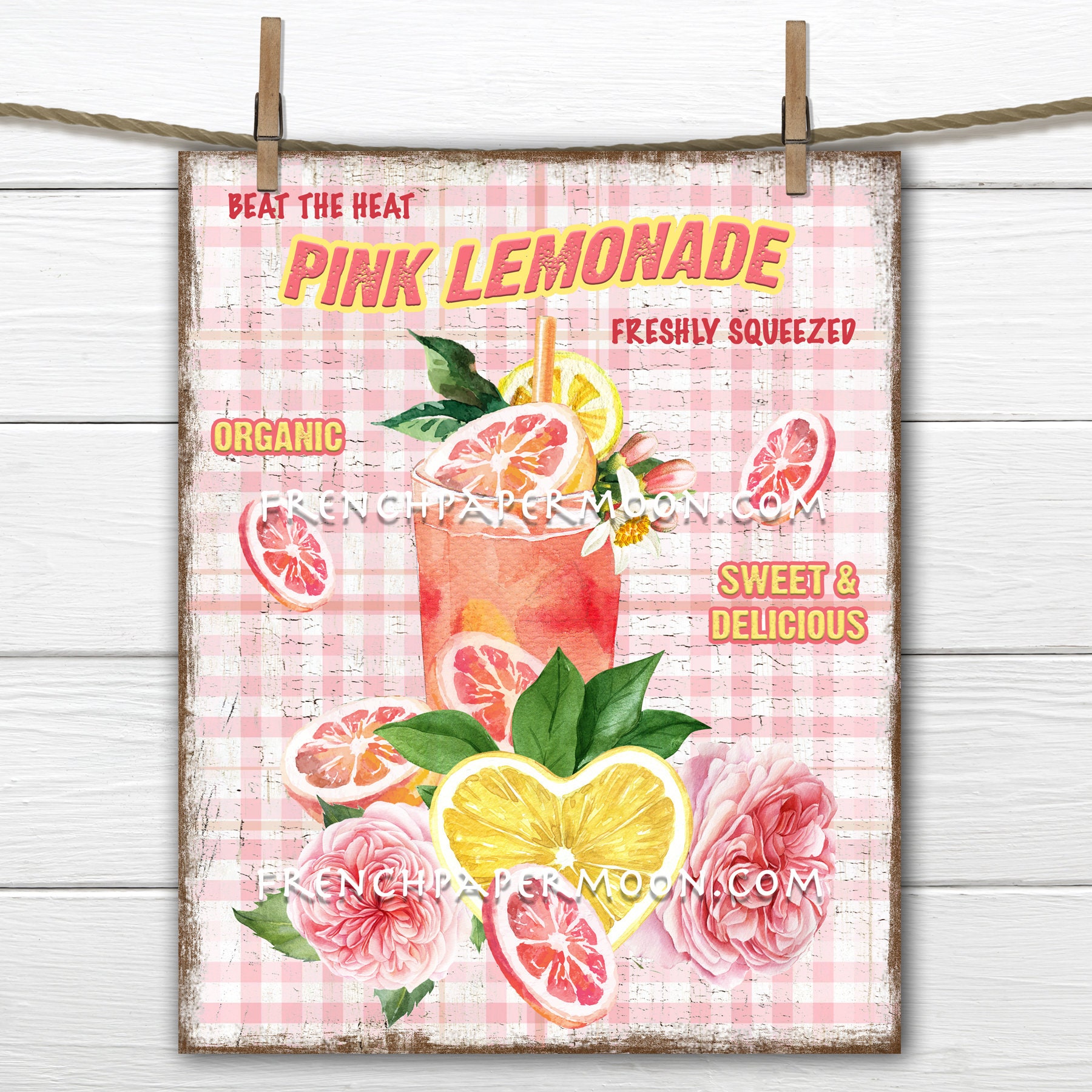 Farmhouse Pink Lemonade Lemonade Sign Lemons Roses Diy Lemonade