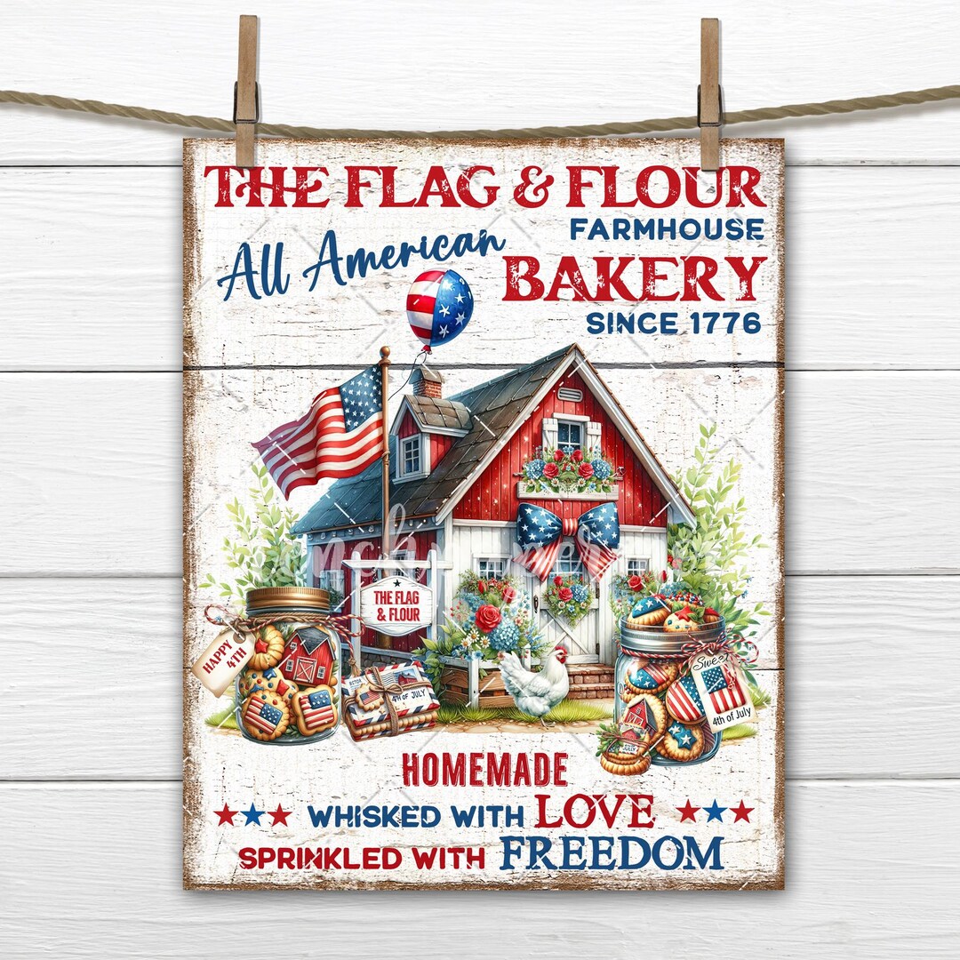 Patriotic 4th of July Bakery PNG – Red Barn Cookies Digital Download ...