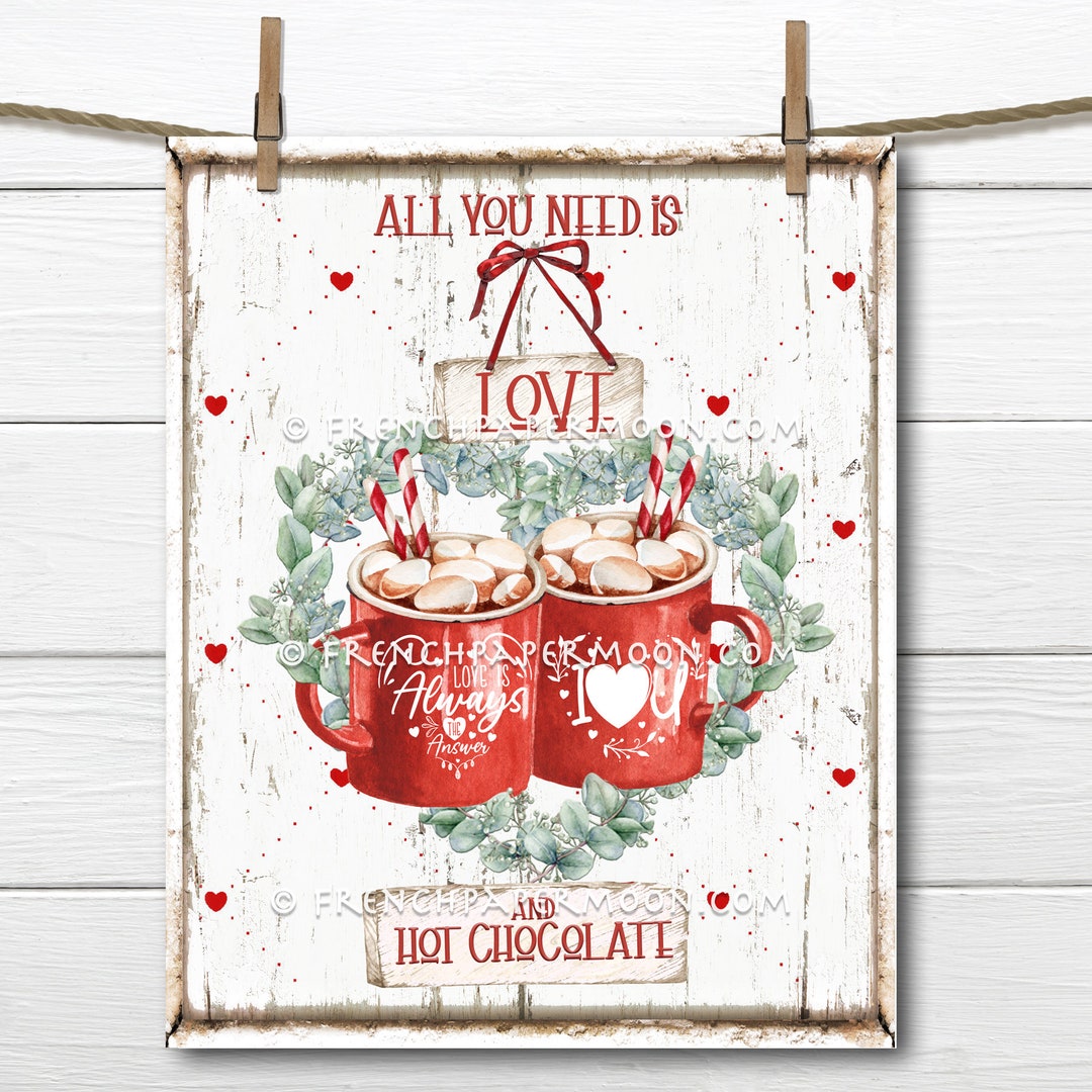 Valentine Hot Chocolate DIY Hearts Valentine Sign Making Valentine Mugs ...