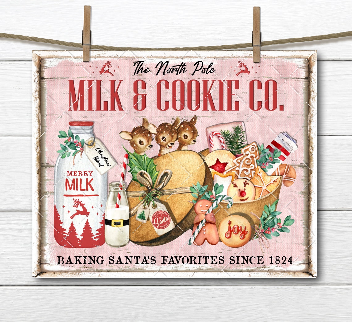 North Pole Milk and Cookie Co Christmas Sweets Fresh Milk - Etsy