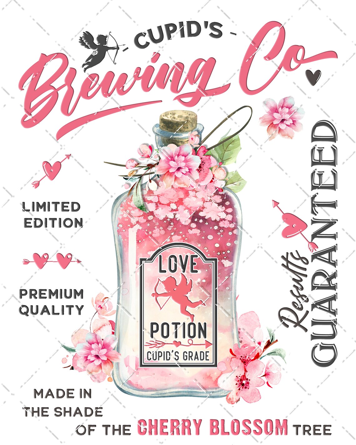 Cupid's Brewing Company Pink Valentine Love Potion Bottle - Etsy