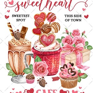 Sweetheart Cafe, DIY Valentine Sign, Cupids Cafe, Valentine Sweets ...