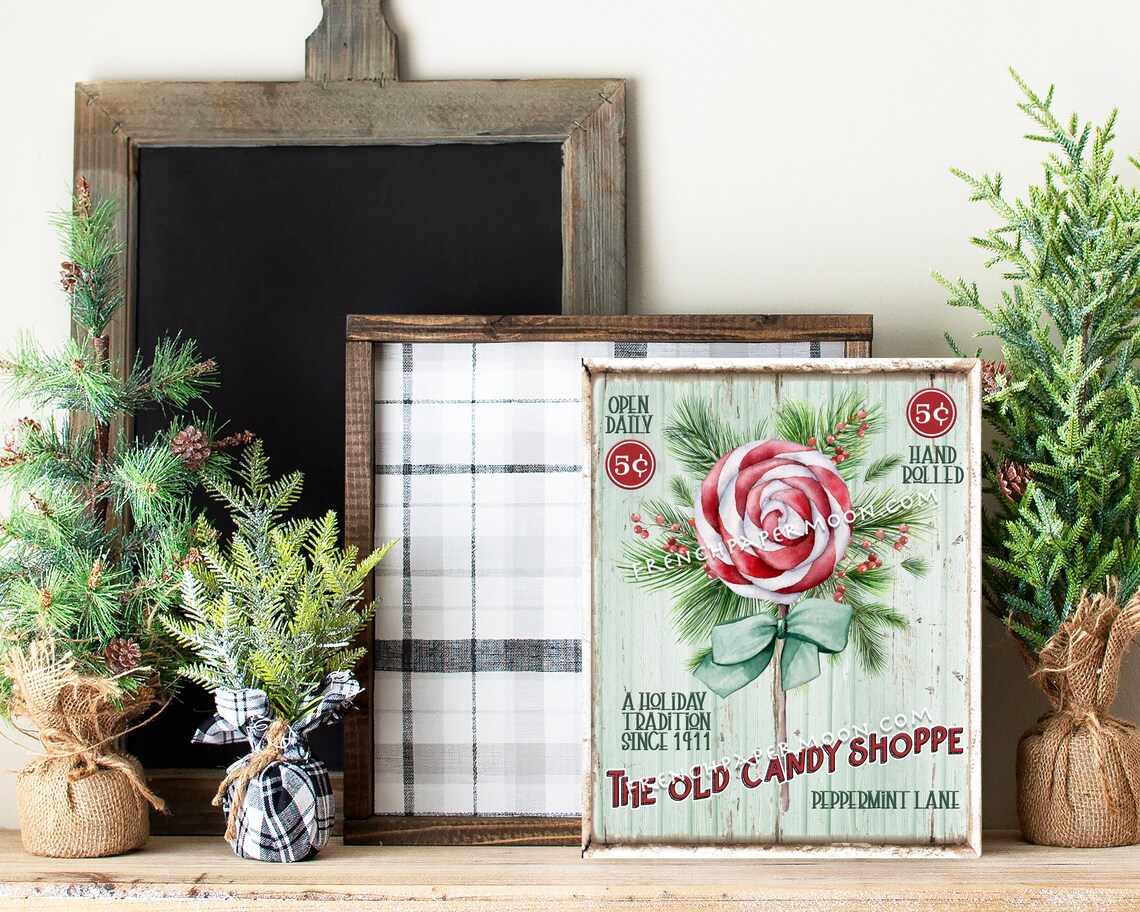 Retro Xmas Candy, Peppermint Candy, Christmas Candy Shop, DIY Christmas ...