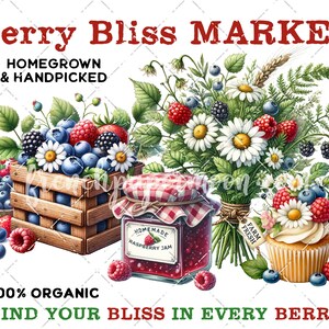 Farm Fresh Berry Market Fresh Flowers Raspberry Jam Fruit Crate DIY ...