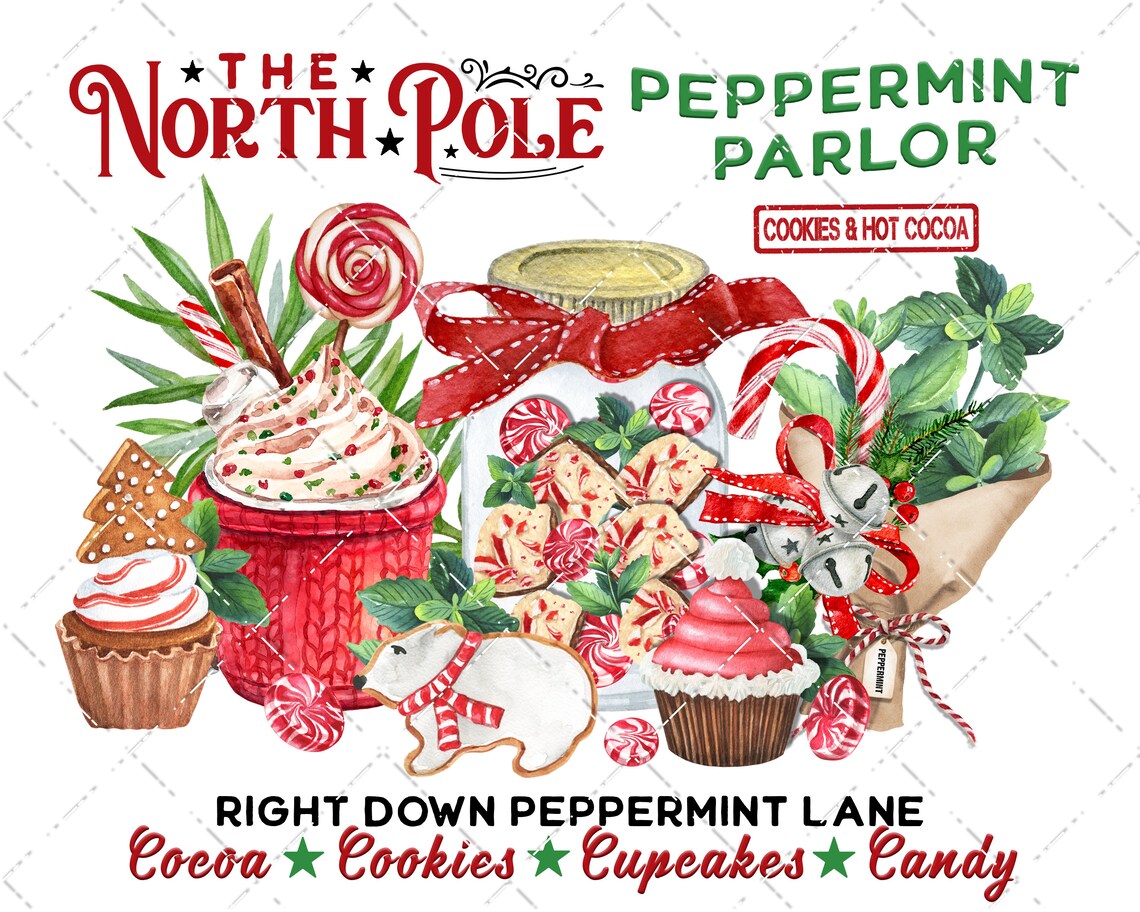 Christmas North Pole Peppermint Parlor Xmas Confectionary - Etsy