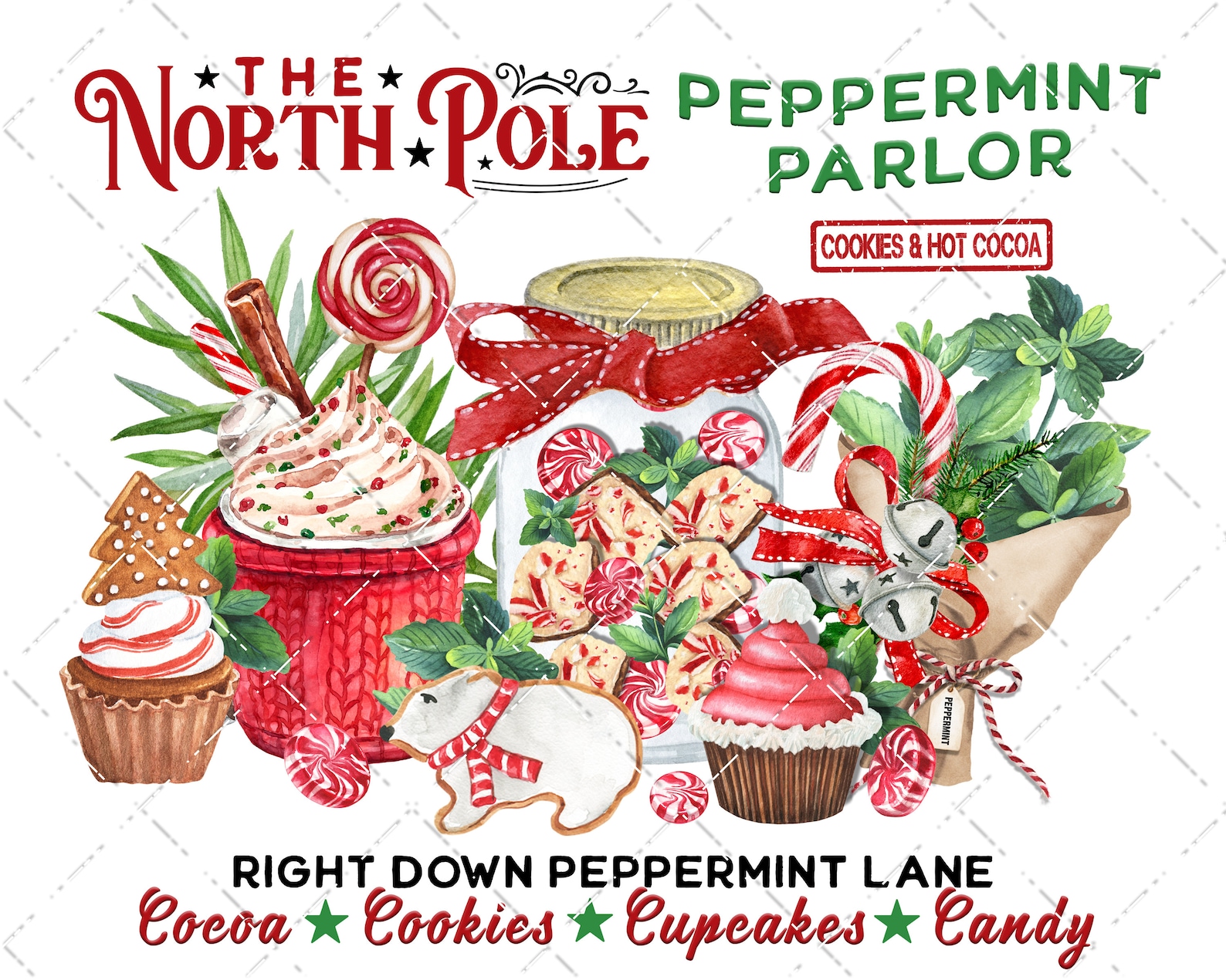 Christmas North Pole Peppermint Parlor Xmas Confectionary - Etsy