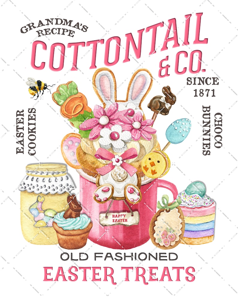 Cottontail's Old Fashioned Easter Treats Sweets Cookie Cupcakes DIY ...