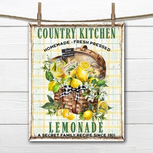Farmhouse Lemonade Lemon Basket DIY Sign Making Digital Download Fabric ...