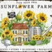 Sunflower Farm, DIY Sunflower Sign, Rustic Farmhouse, Pick Your Own ...