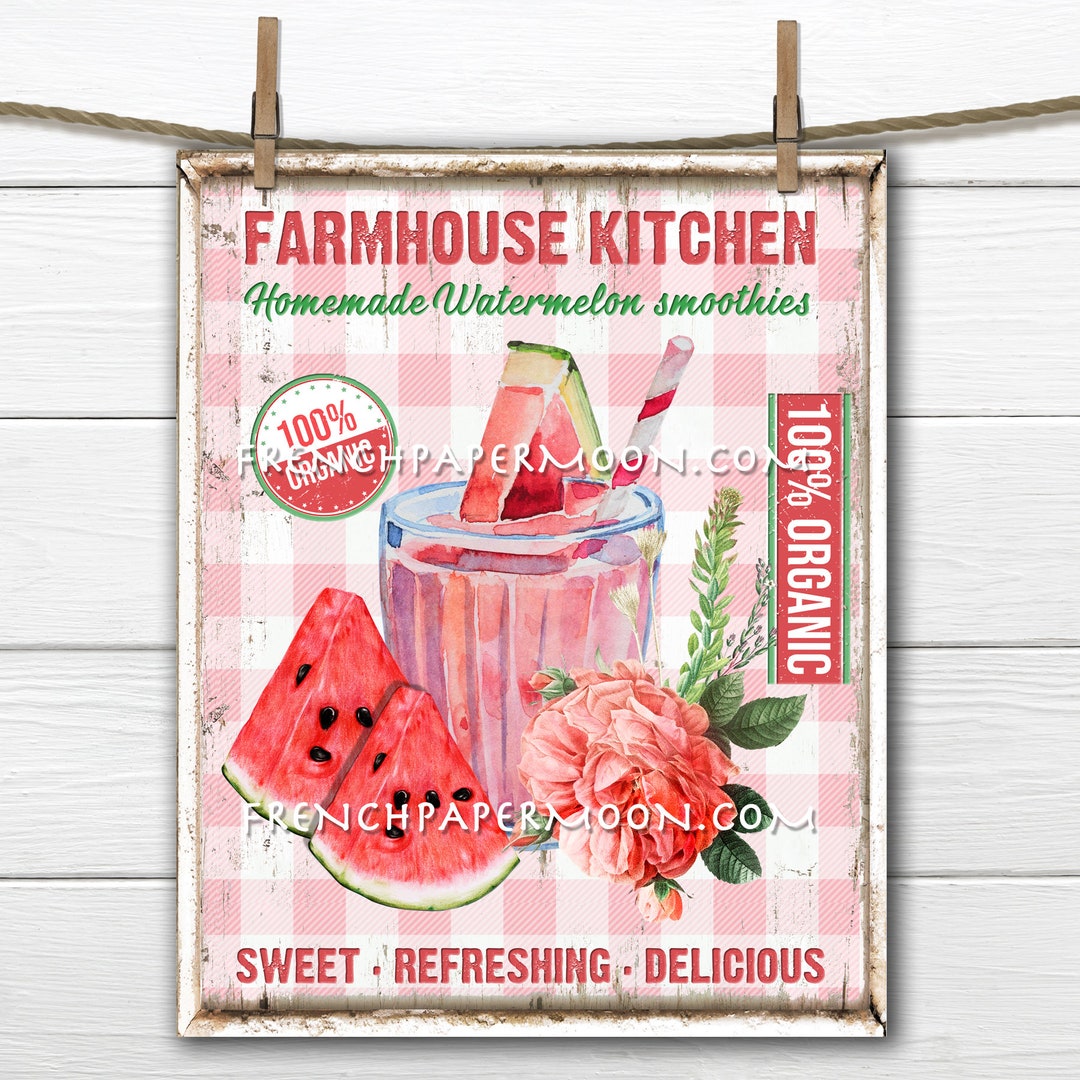 Farmhouse Kitchen, Watermelon Digital, Summer Fruit, Summer Drinks ...