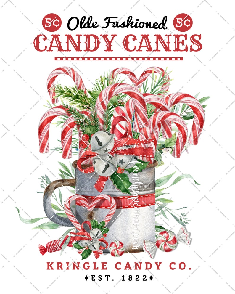 Old Fashioned Candy Cane Sign Kris Kringle Farmhouse Christmas, DIY ...
