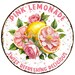 Pink Lemonade Circle DIY Sign Sublimation Lemons Roses 8x8 Incle Round ...