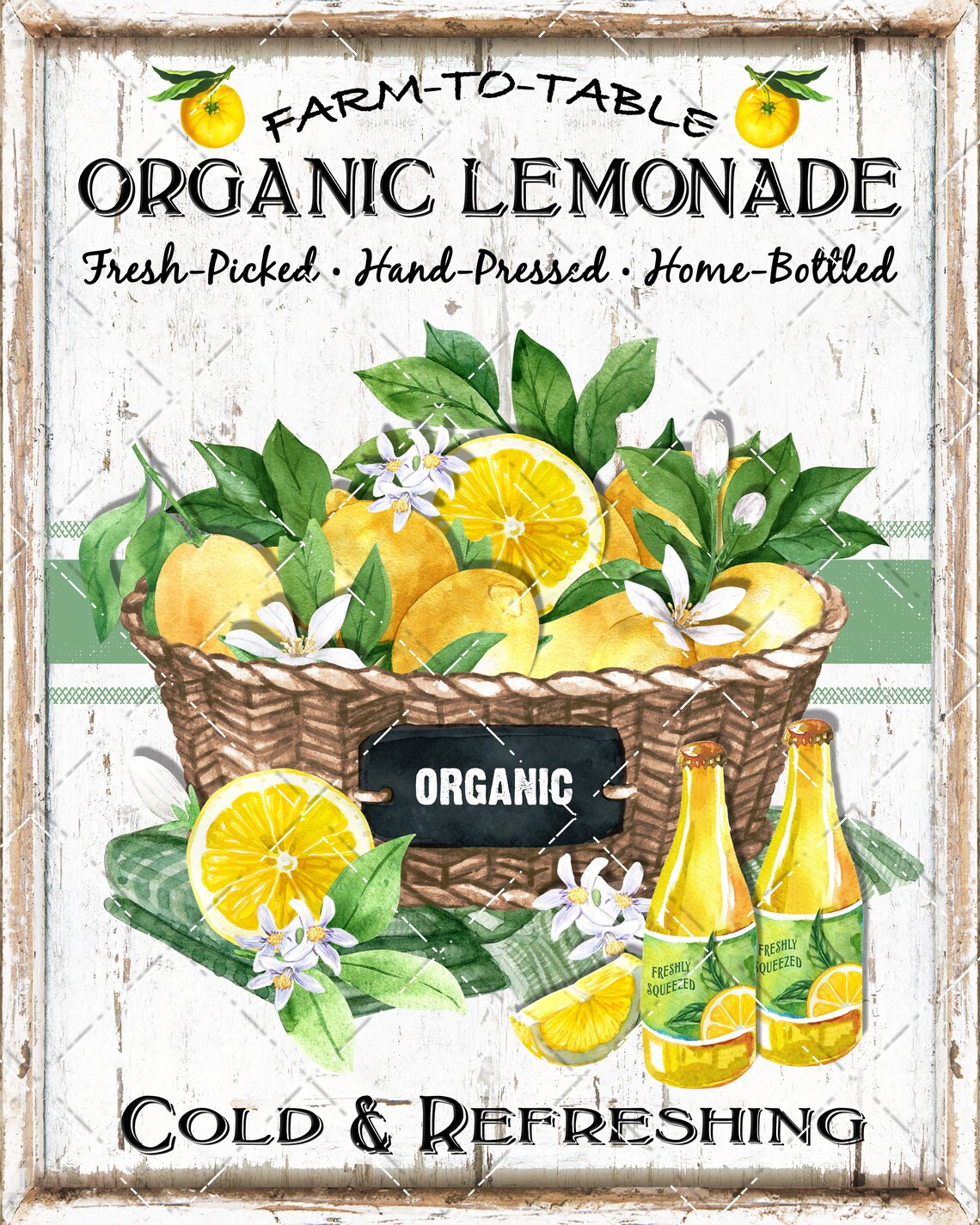 Lemonade DIY Sign Lemon Basket Lemonade Bottle Homemade - Etsy