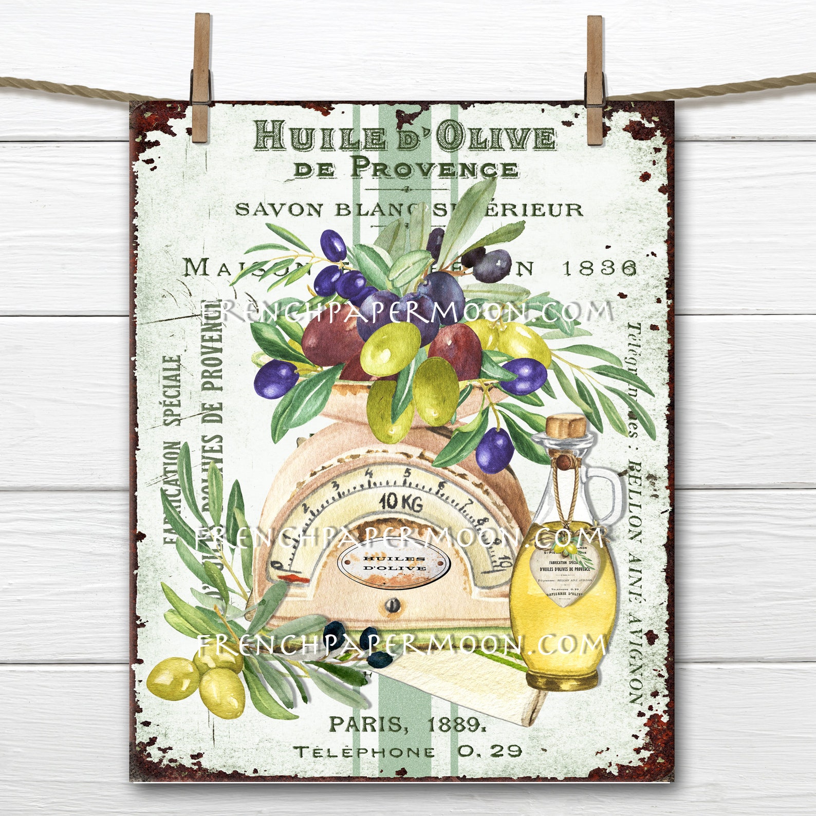 Rustic French Olives, Olive Oil, French Olive Oil Ephemera, Olives on ...