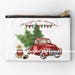 Digital Christmas Truck With Tree Hand-drawn Red Christmas - Etsy