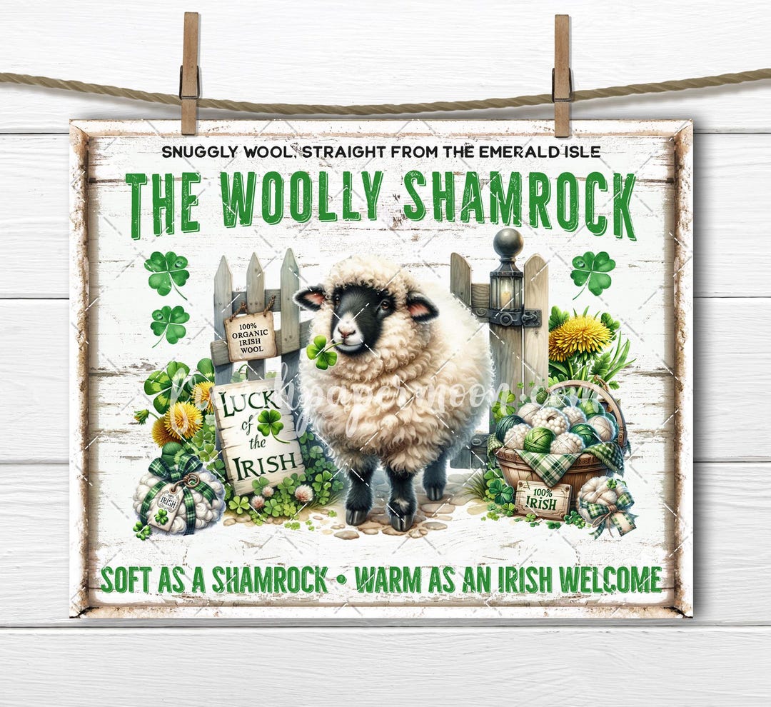 St Patrick's Day Sheep, Irish Wool Farm, Fluffy Lamb, Balls of Wool ...