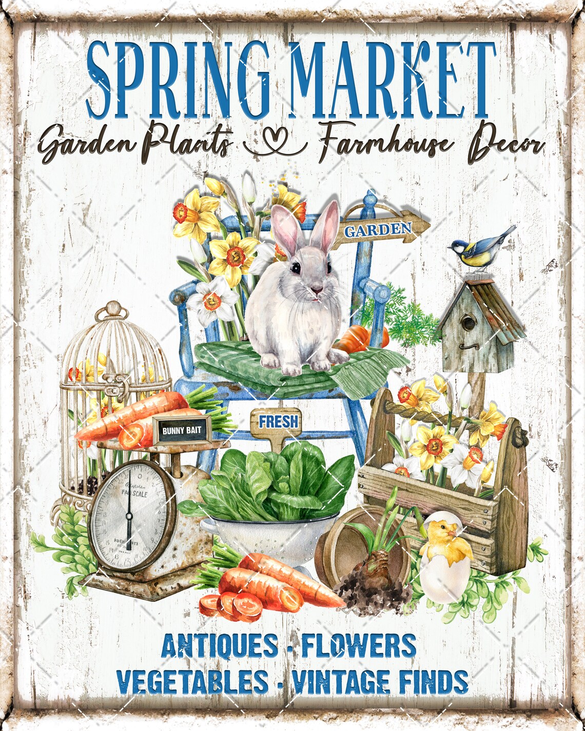 Spring Market DIY Sign Garden Decor Sign Farmhouse Garden | Etsy