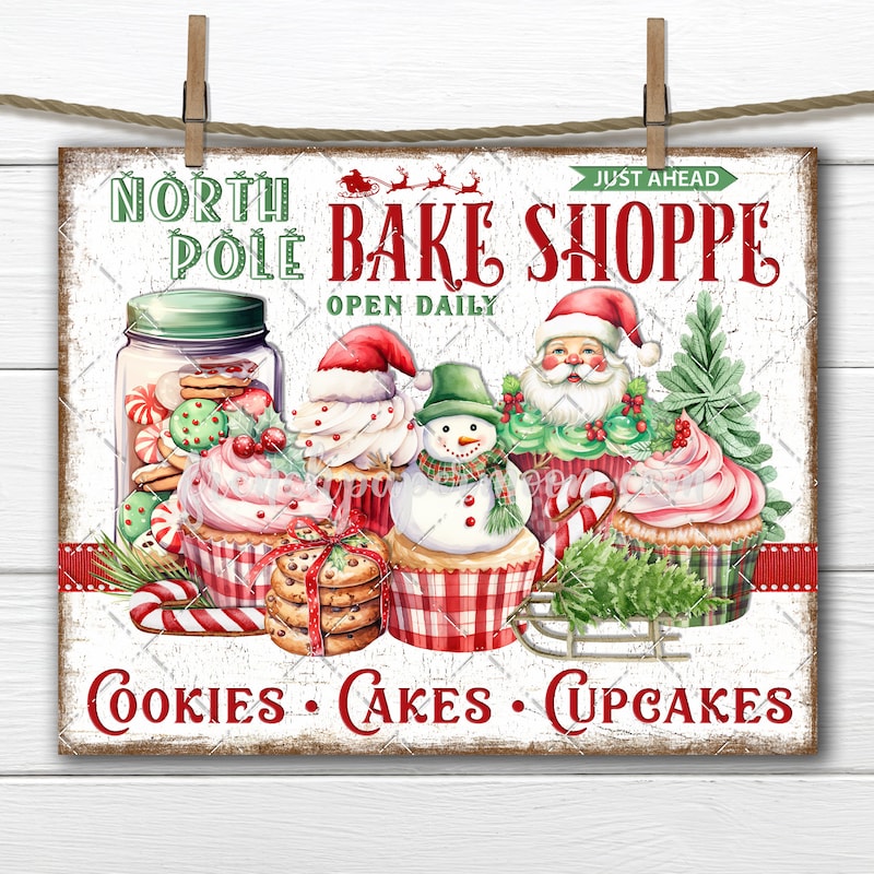 Christmas Bakery Sign - Etsy