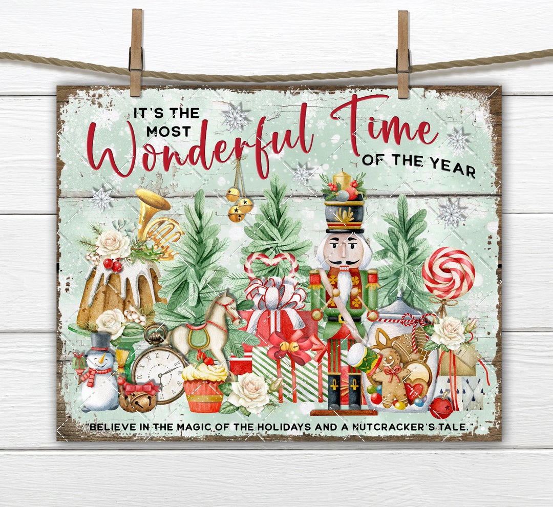 The Nutcracker Traditional Xmas Printable Wall Art Christmas Decor DIY ...