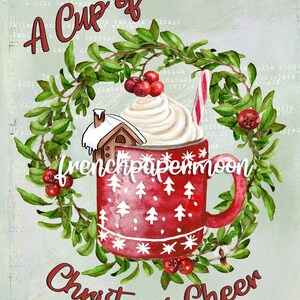 Christmas Drink, Hot Chocolate Graphic, Gingerbread House, Winter, Xmas ...