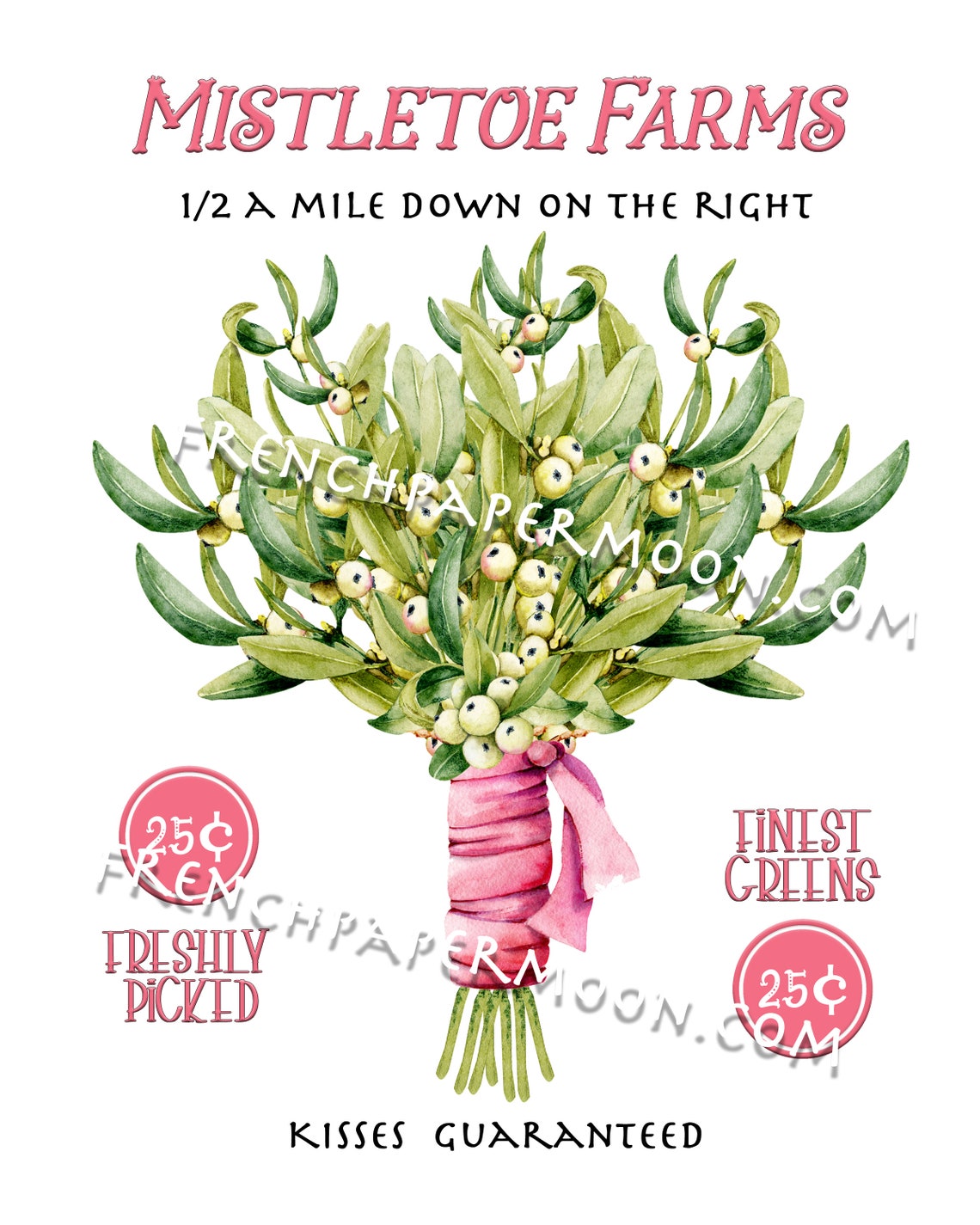 Mistletoe Bouquet Mistletoe Farm Christmas Greens DIY - Etsy