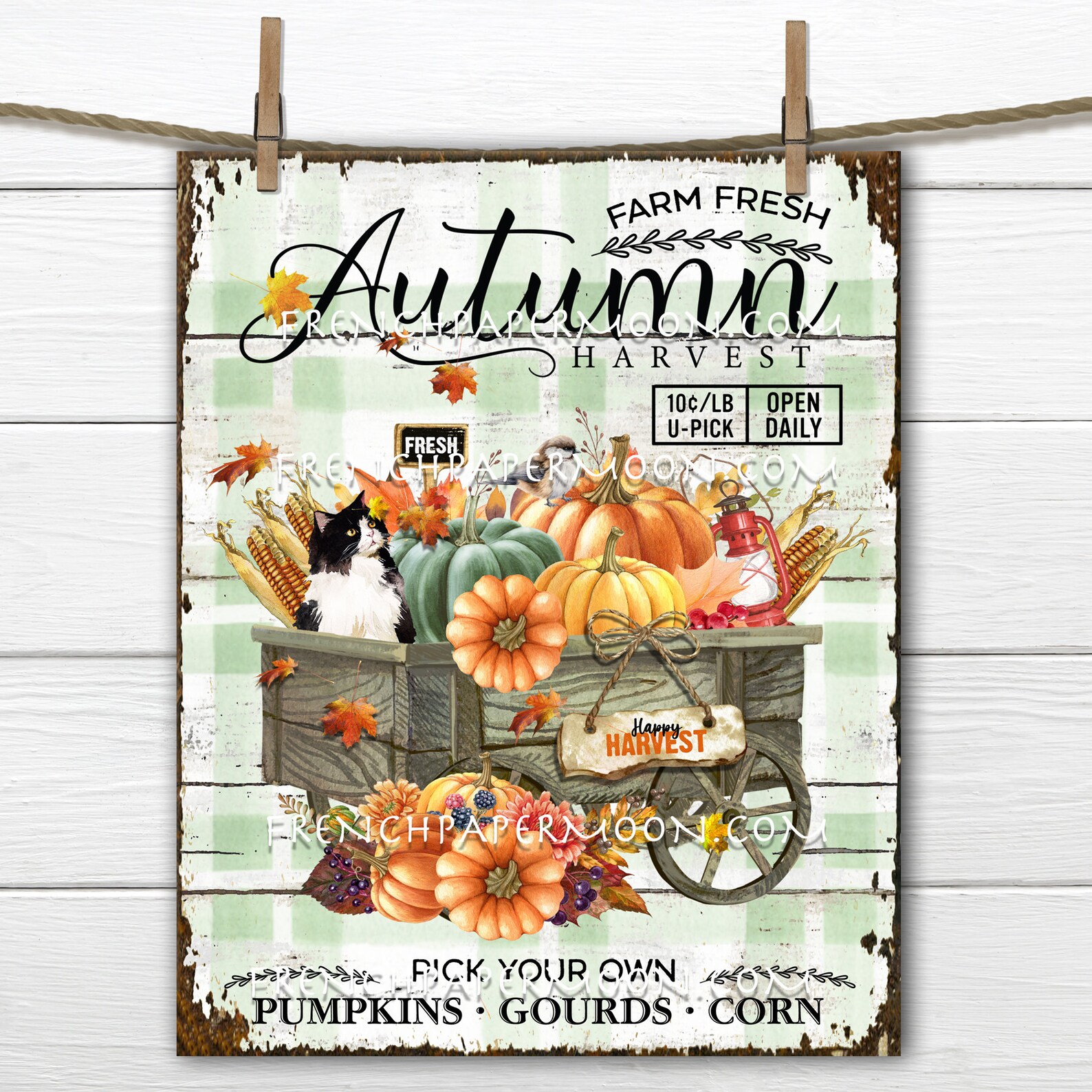 Autumn Harvest Pumpkin Wagon Fall Farmhouse Market DIY Fall - Etsy