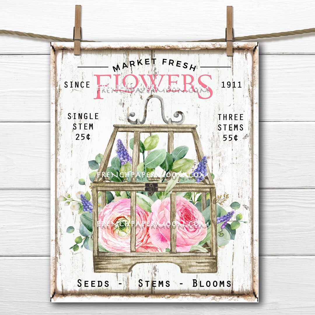 Spring Flowers, Market Fresh, DIY Flower Shop Sign, Muscari, Peonies ...