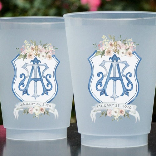 Full Color Wedding Crest Frost Flex Cups Custom Printed - Etsy