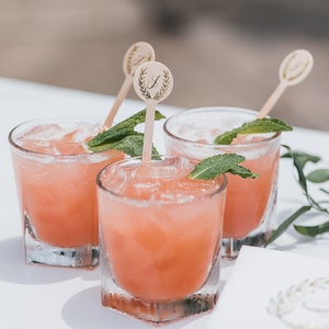 Foil Printed Wooden Stir Sticks, Corporate Branded Swizzle Sticks ...