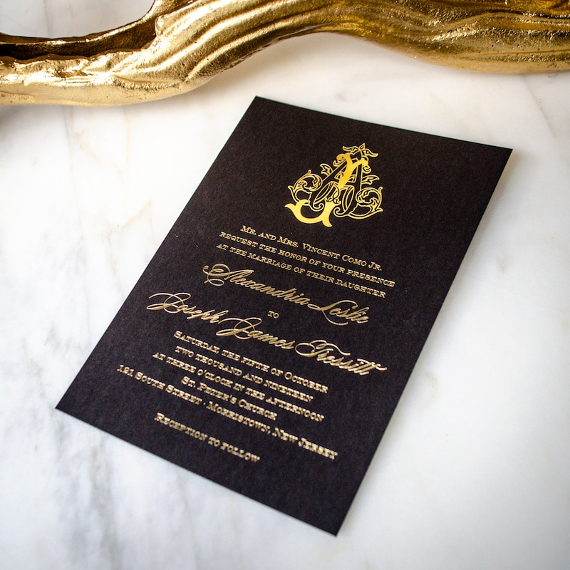 Gold Wedding Invite - Etsy