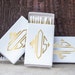 Monogram Wedding Matches, Personalized Matchboxes, Custom Gold Foil ...