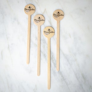 Monogrammed Wooden Stir Sticks, Foil Printed Drink Stirrers ...