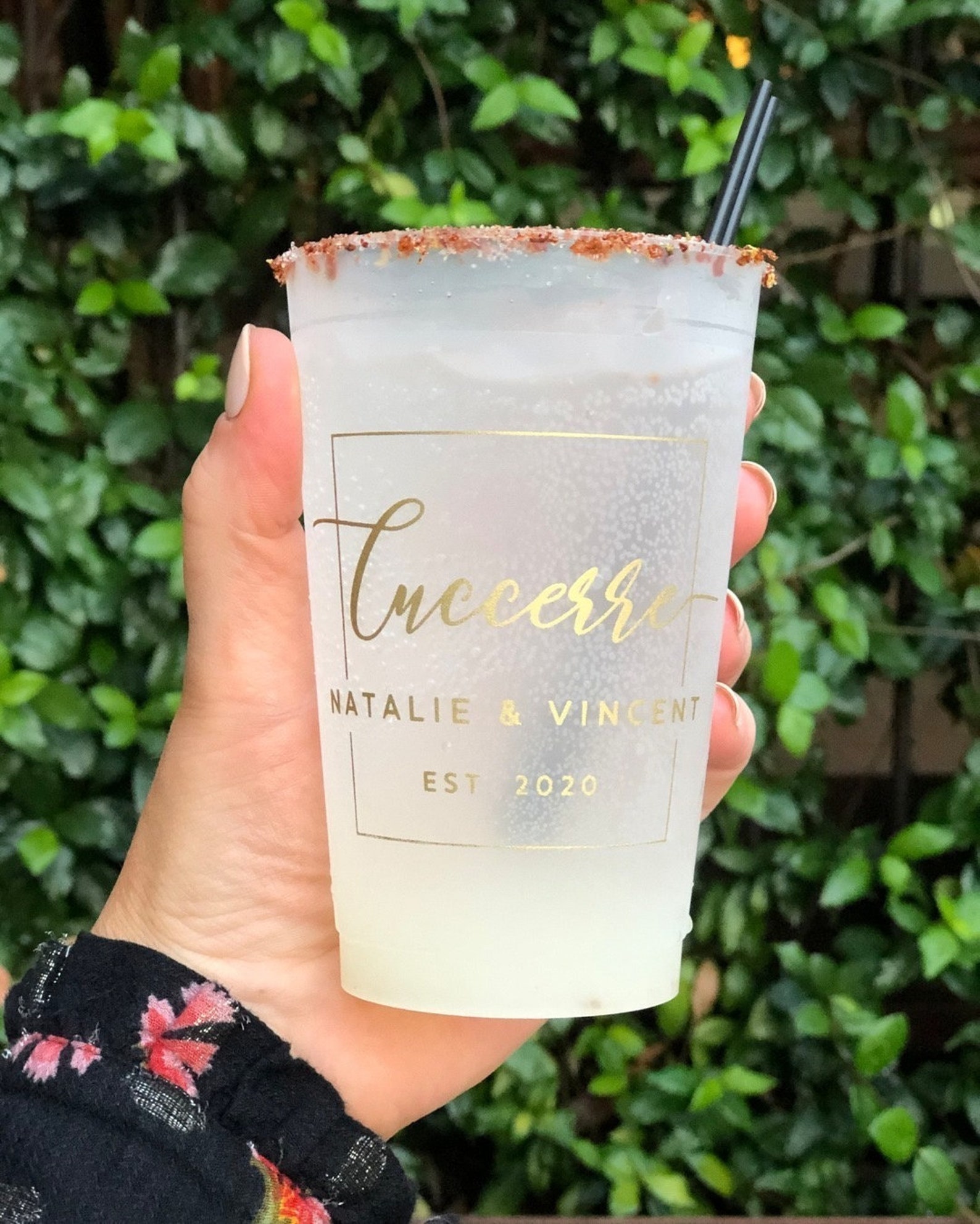 Custom Wedding Reception Bar Frosted Cups Personalized - Etsy