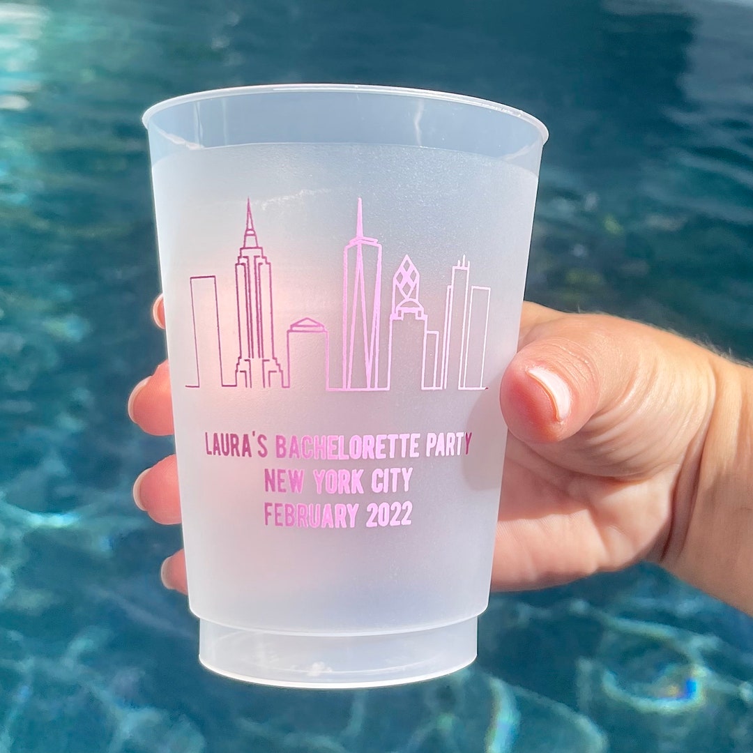 Custom Bachelorette Frost Flex Cups, Custom Ink Shatterproof Cup ...