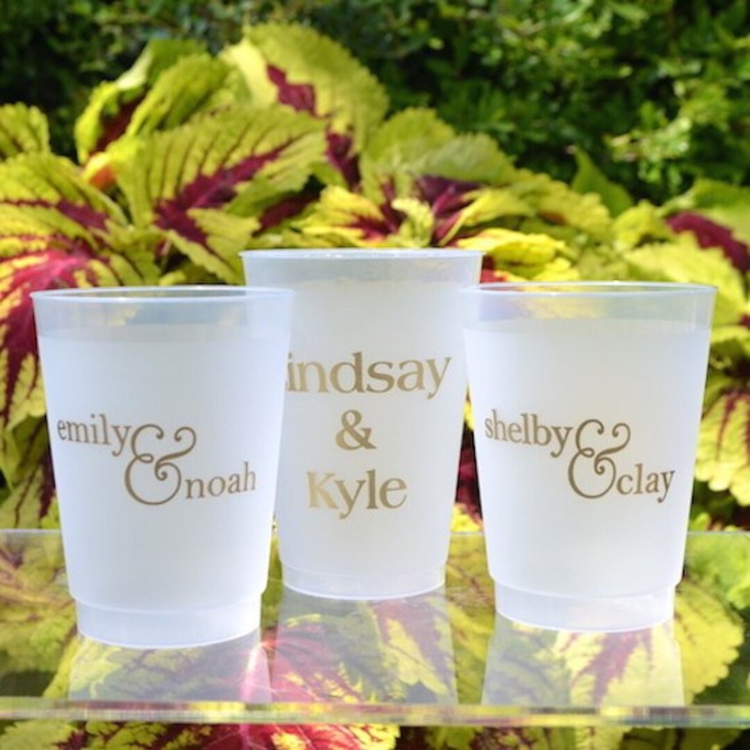 Personalized Frost Flex Party Cups With Names, Custom Printed Wedding ...