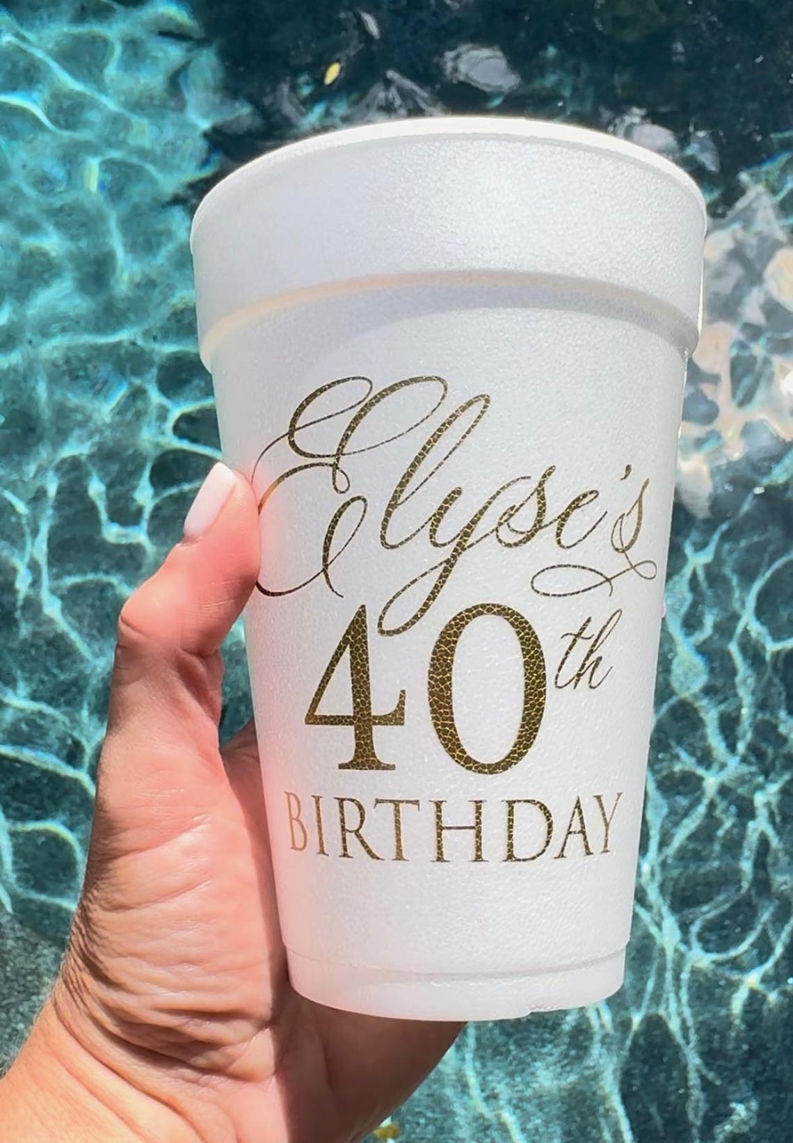 40th Birthday Celebration Styrofoam Cups, Personalized Party Cups, 75th ...