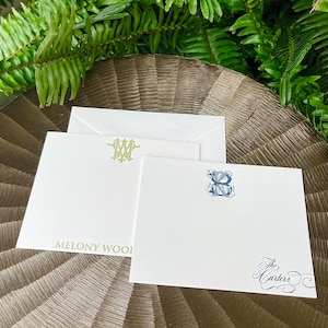 Custom Letterpress Flat Stationery Cards, Personalized Letterpress A2 ...