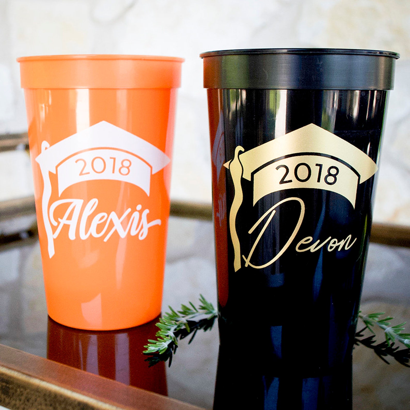 Graduation Cap Cups Class of 2020 Cups Class of 2021 Party - Etsy